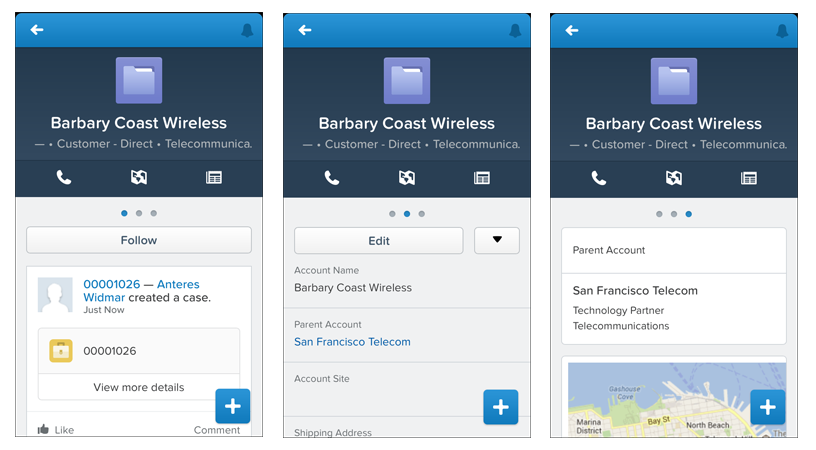 Getting Around in Salesforce1 | Salesforce1 App Admin Guide | Salesforce Developers