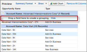 Working with Groupings | Using the Drag-and-Drop Report Builder ...