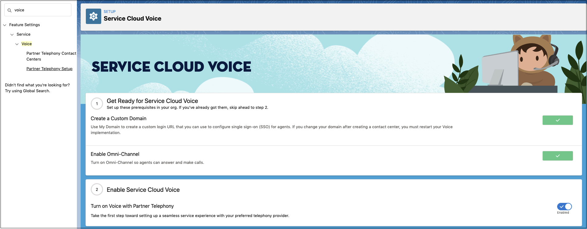 Service Cloud Voice with Partner Telephony Developer Guide | Set Up ...