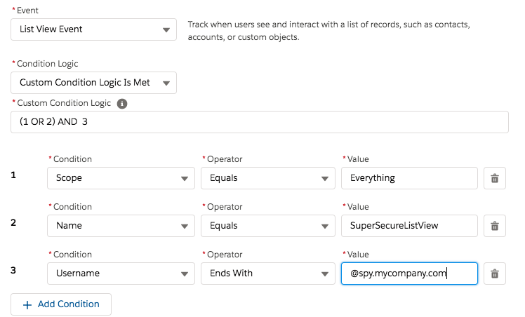 Condition Builder Examples | Salesforce Security Guide | Salesforce ...