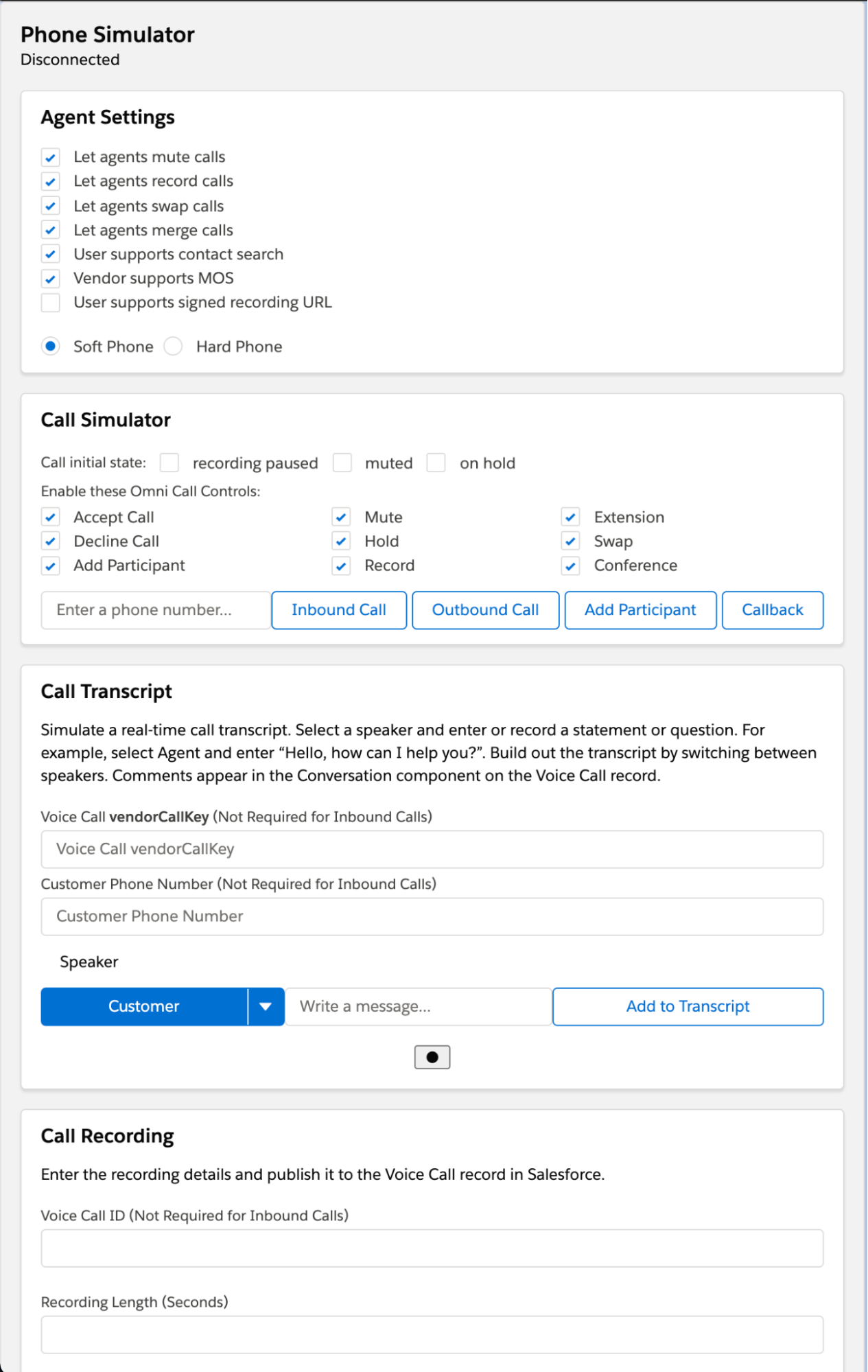 Test Your Implementation with the Voice Call Simulator | Service Cloud ...