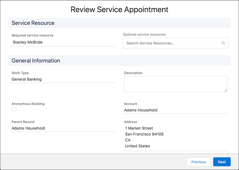 Update Service Appointments | Salesforce Scheduler Developer Guide ...