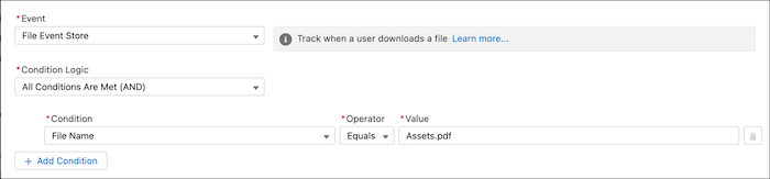 条件ビルダーの例 | Salesforce セキュリティガイド | Salesforce Developers