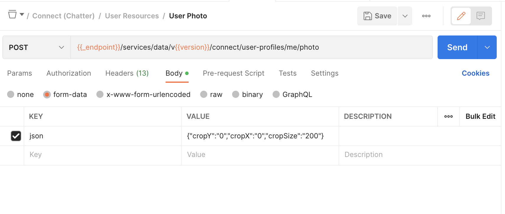 Postman を使用した要求の送信 | Connect REST API 開発者ガイド | Salesforce Developers